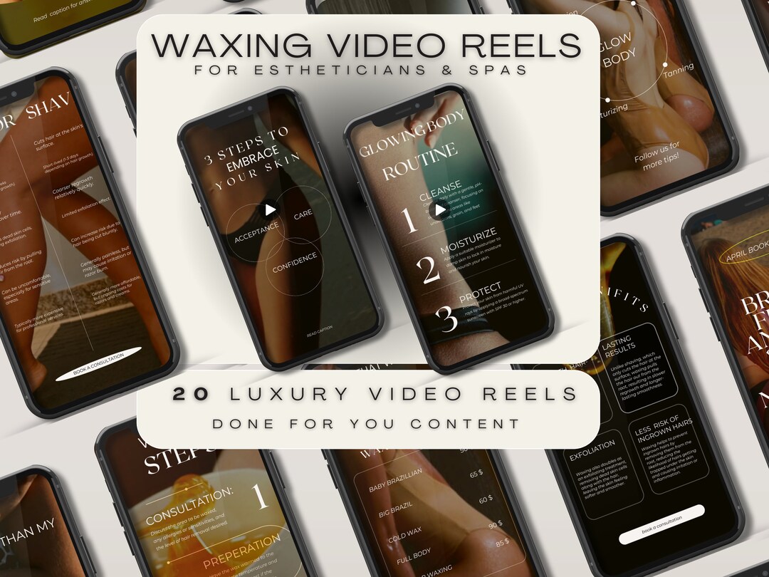 Waxing Video Reel, Waxing Reels Instagram Templates, Instagram Reel ...