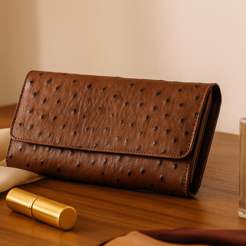 Ostrich Clutch Wallet - Etsy