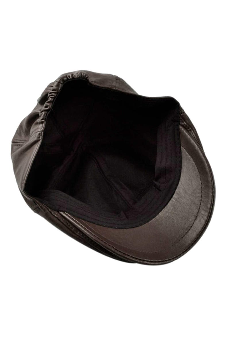 Genuine Sheep Leather Flat Cap Unisex | Vintage Style Newsboy Driving ...