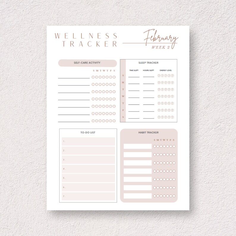 2024 Ultimate Wellness Tracker Printable - Self-care Activity, Sleep ...