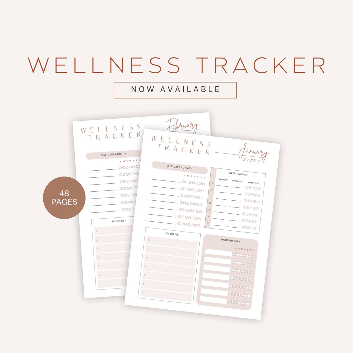 2025 Ultimate Wellness Tracker Printable - Self-care Activity, Sleep ...