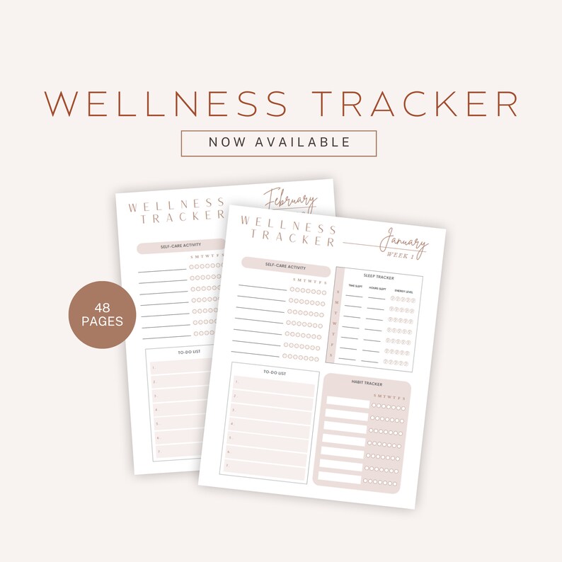 2024 Ultimate Wellness Tracker Printable - Self-care Activity, Sleep ...