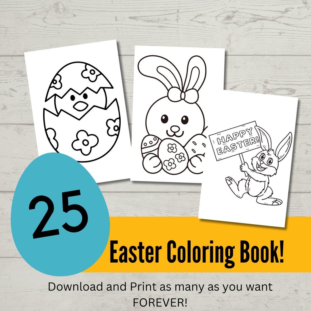 Easy Kids Coloring Pages Easter Coloring Page Coloring Print Easter ...