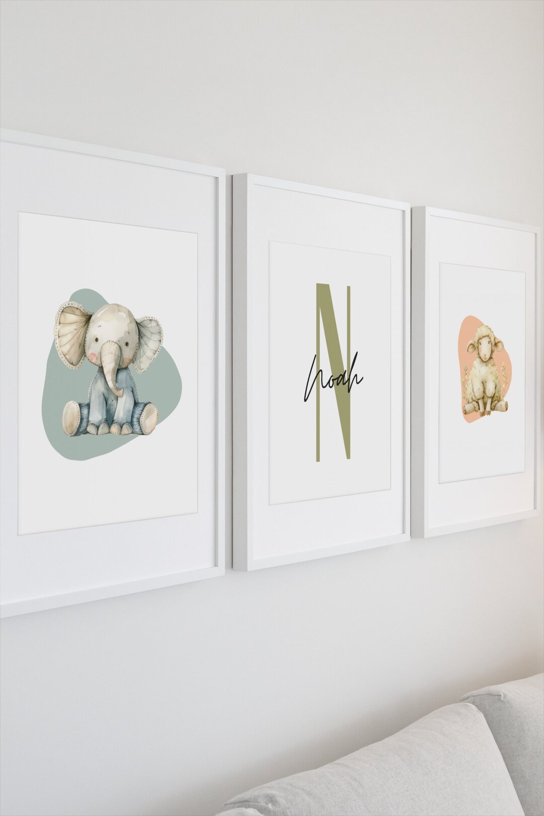 Personalized Baby Name Sign Print Custom Unique Nursery Wall Art Boy ...