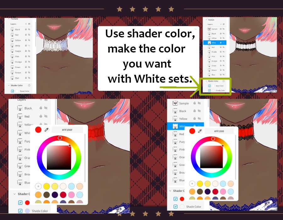 Vroid Choker - Belt and Frill With Lace - Etsy