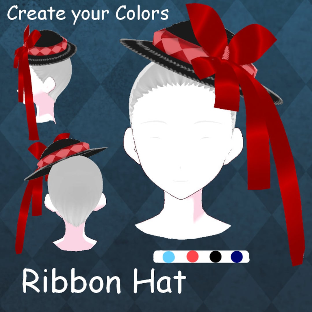 Vroid Hair Preset - Ribbon Hat - Etsy