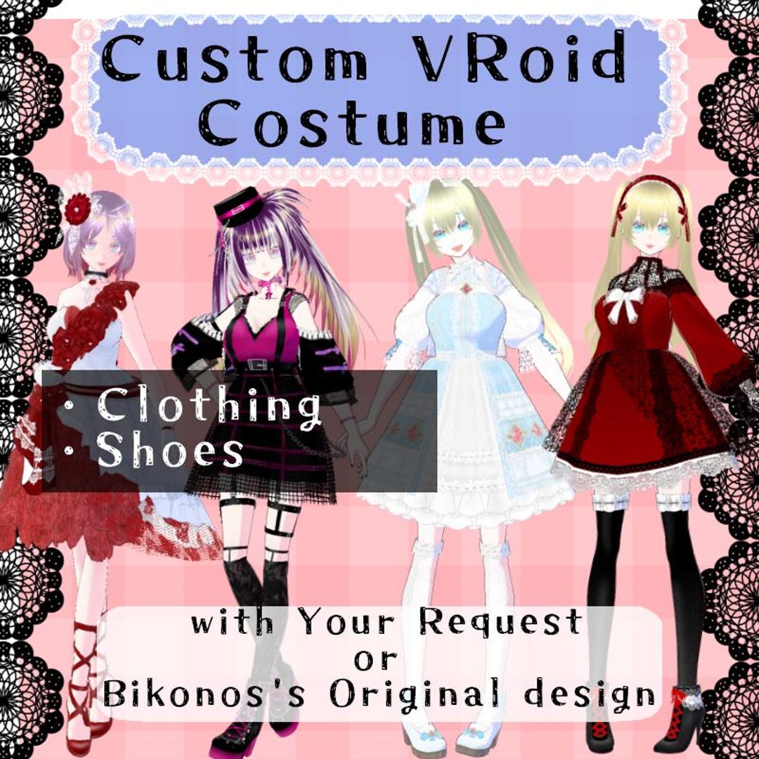 Custom Vroid Body-to-toe Half Outfit Sets. Commissioned Vtubers ...