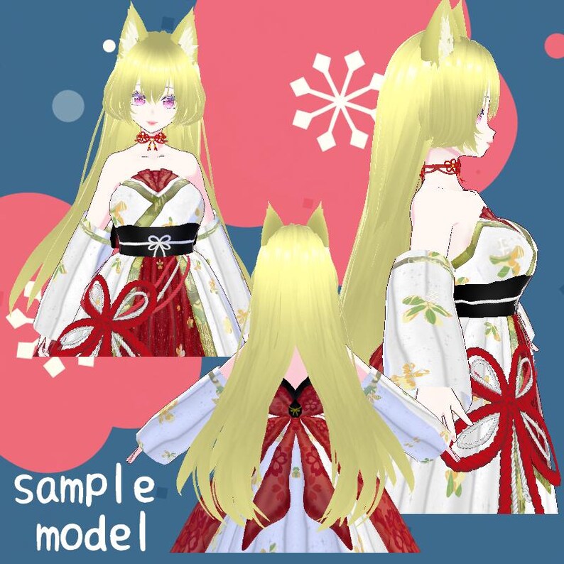 Vroid Hair Preset - Back Hair - Fluffy Side Long Hair - Etsy