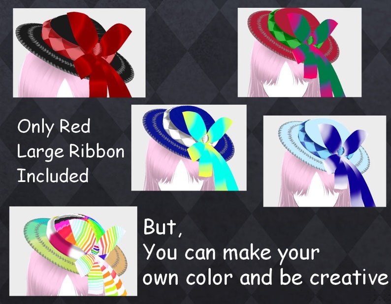 Vroid Hair Preset - Ribbon Hat - Etsy