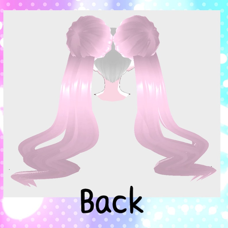 Vroid Hair Preset - Extention- Twin Large Bun - Etsy