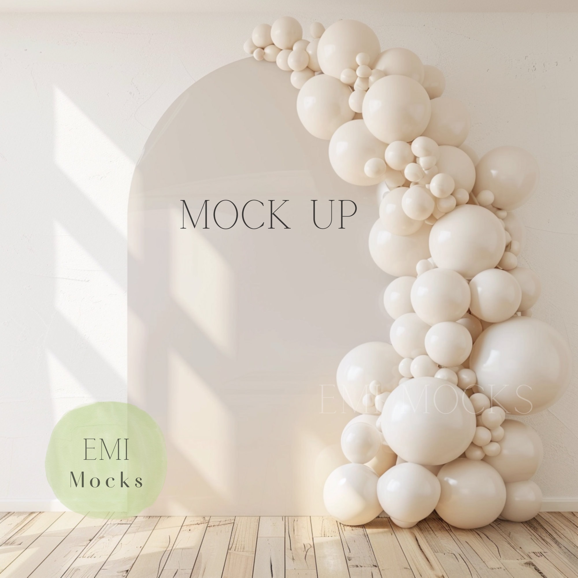 Balloon Arch Backdrop Mock up - Balloon Mock up - Balloon Backdrop Mock ...