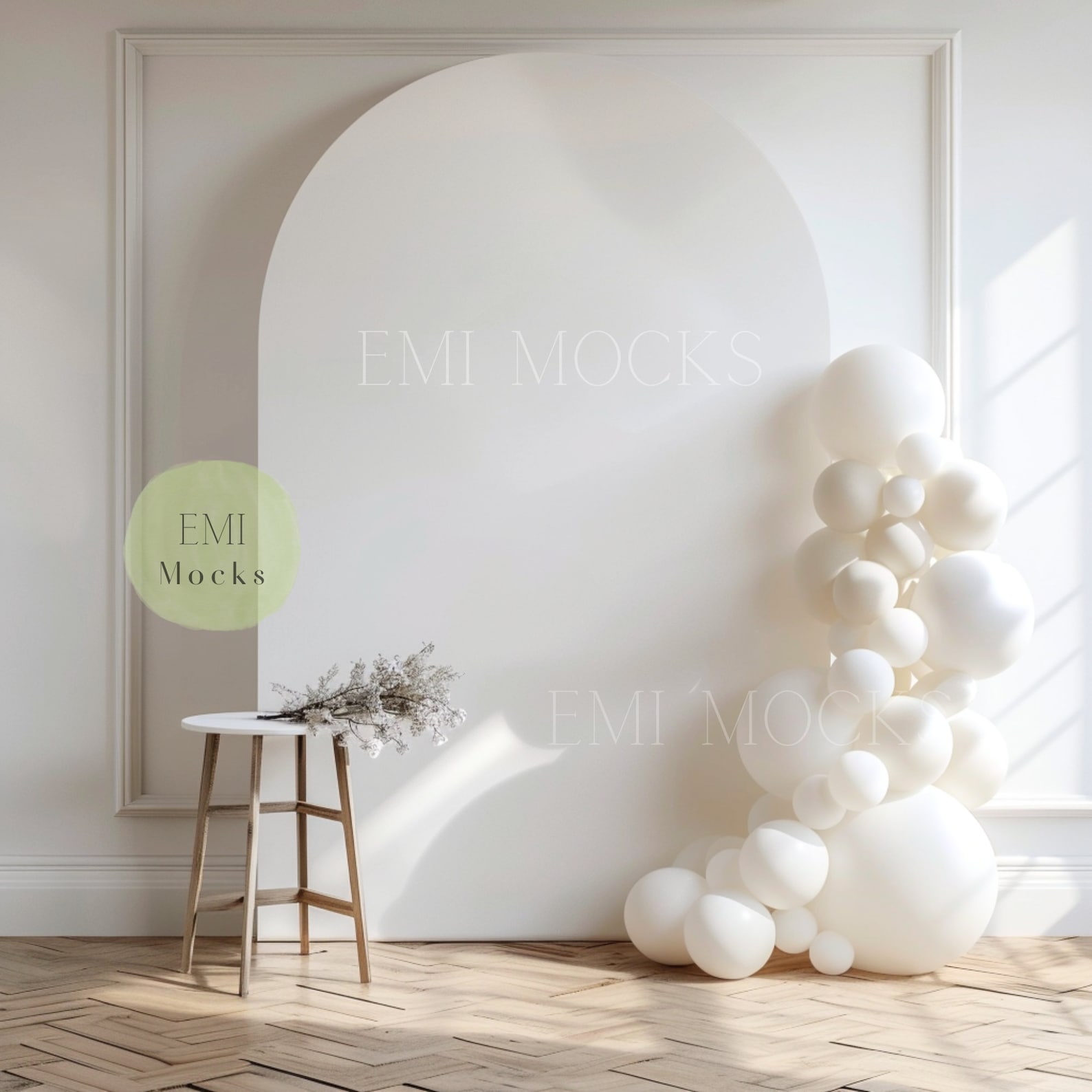 Balloon Arch Backdrop Mock up - Balloon Mock up - Balloon Backdrop Mock ...