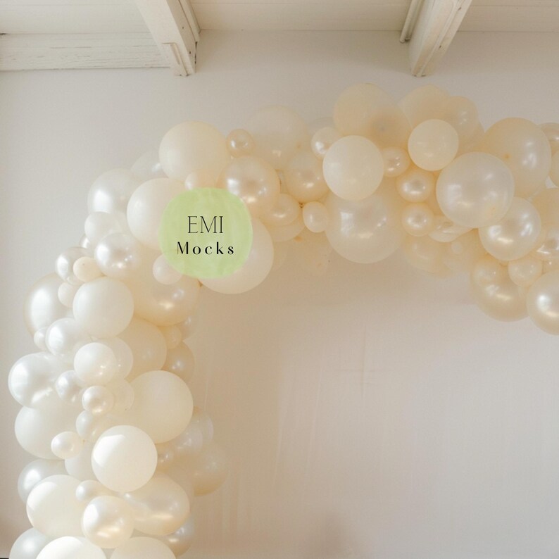 Balloon Arch Backdrop Mock up - Balloon Mock up - Balloon Backdrop Mock ...