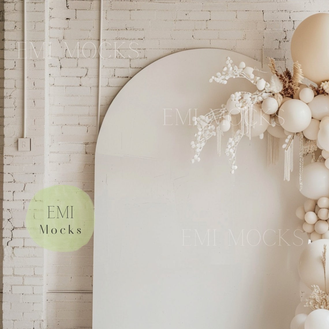 Balloon Arch Backdrop Mock up - Balloon Mock up - Balloon Backdrop Mock ...