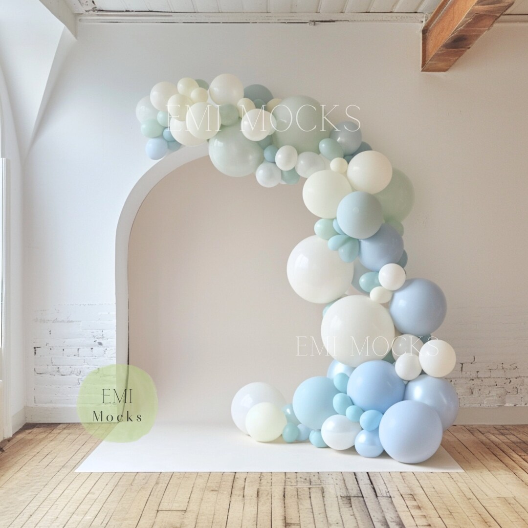 Balloon Arch Backdrop Mock up - Balloon Mock up - Balloon Backdrop Mock ...
