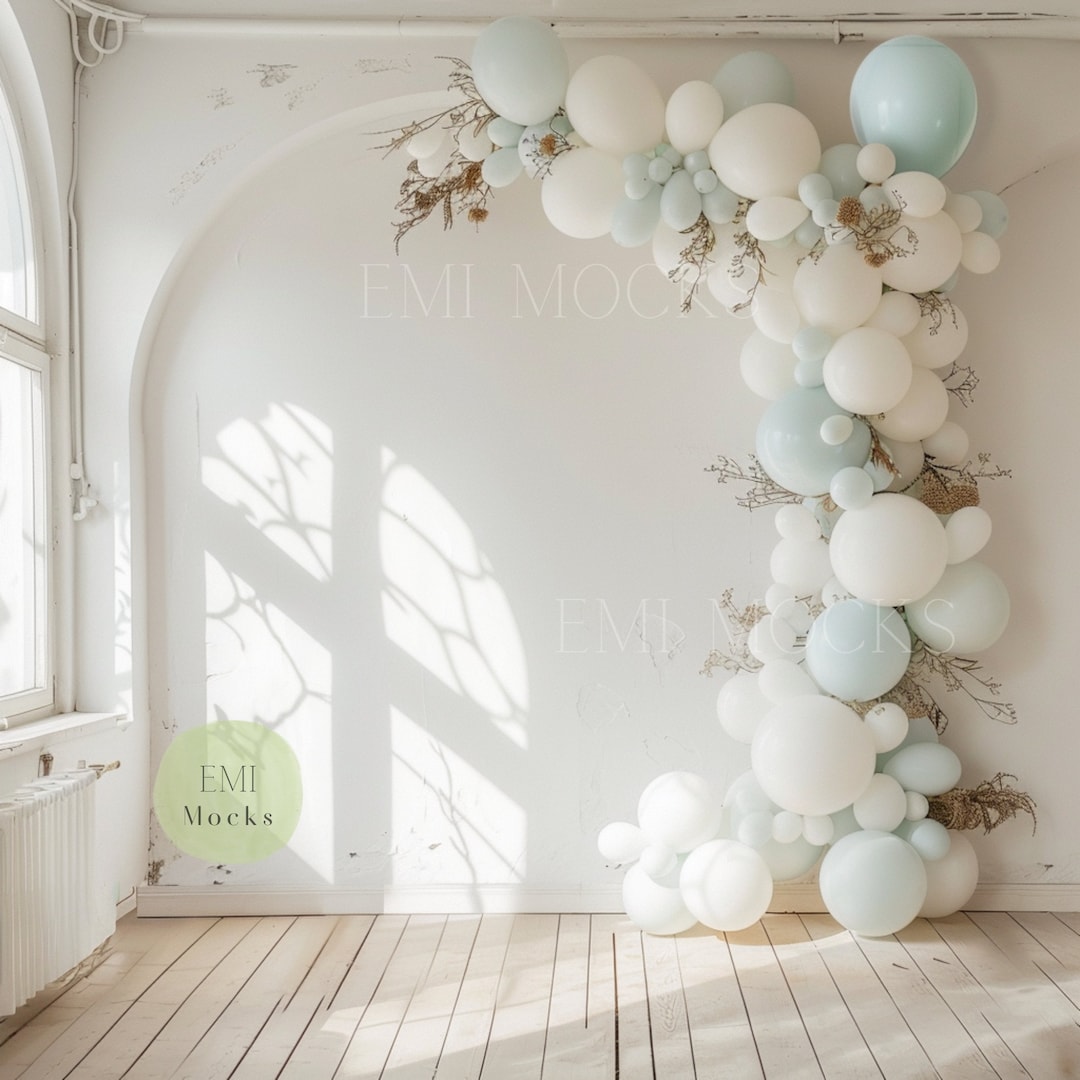 Balloon Arch Backdrop Mock up - Balloon Mock up - Balloon Backdrop Mock ...