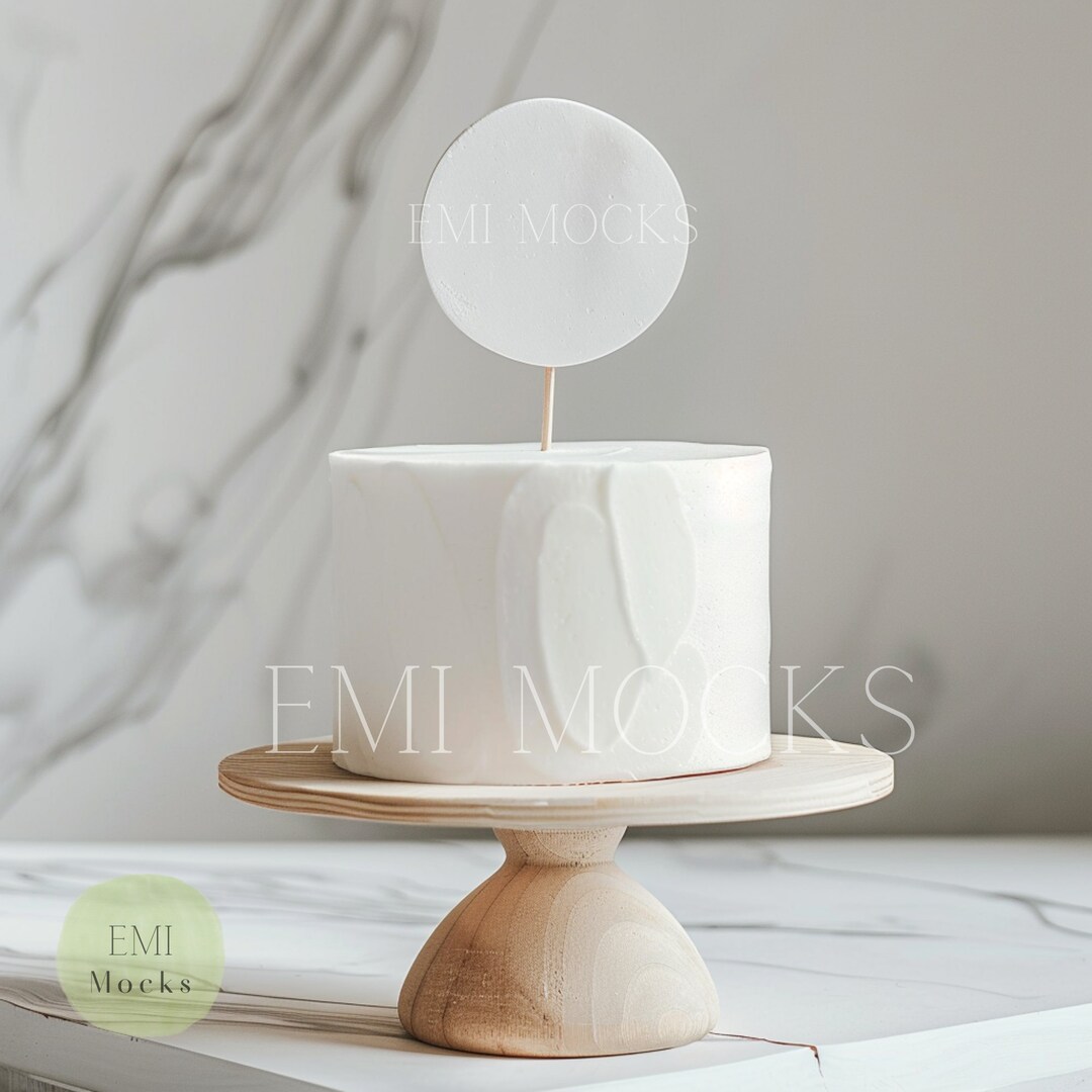 Cake Topper Mockup - Cake Topper - Cake Mock up - Minimalist Cake ...