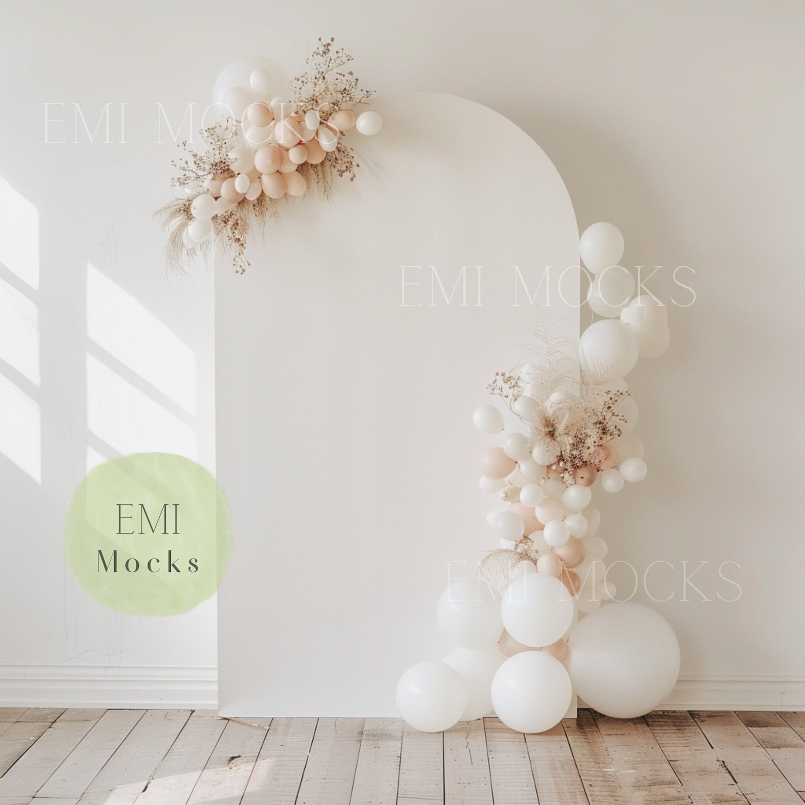Balloon Arch Backdrop Mock up - Balloon Mock up - Balloon Backdrop Mock ...