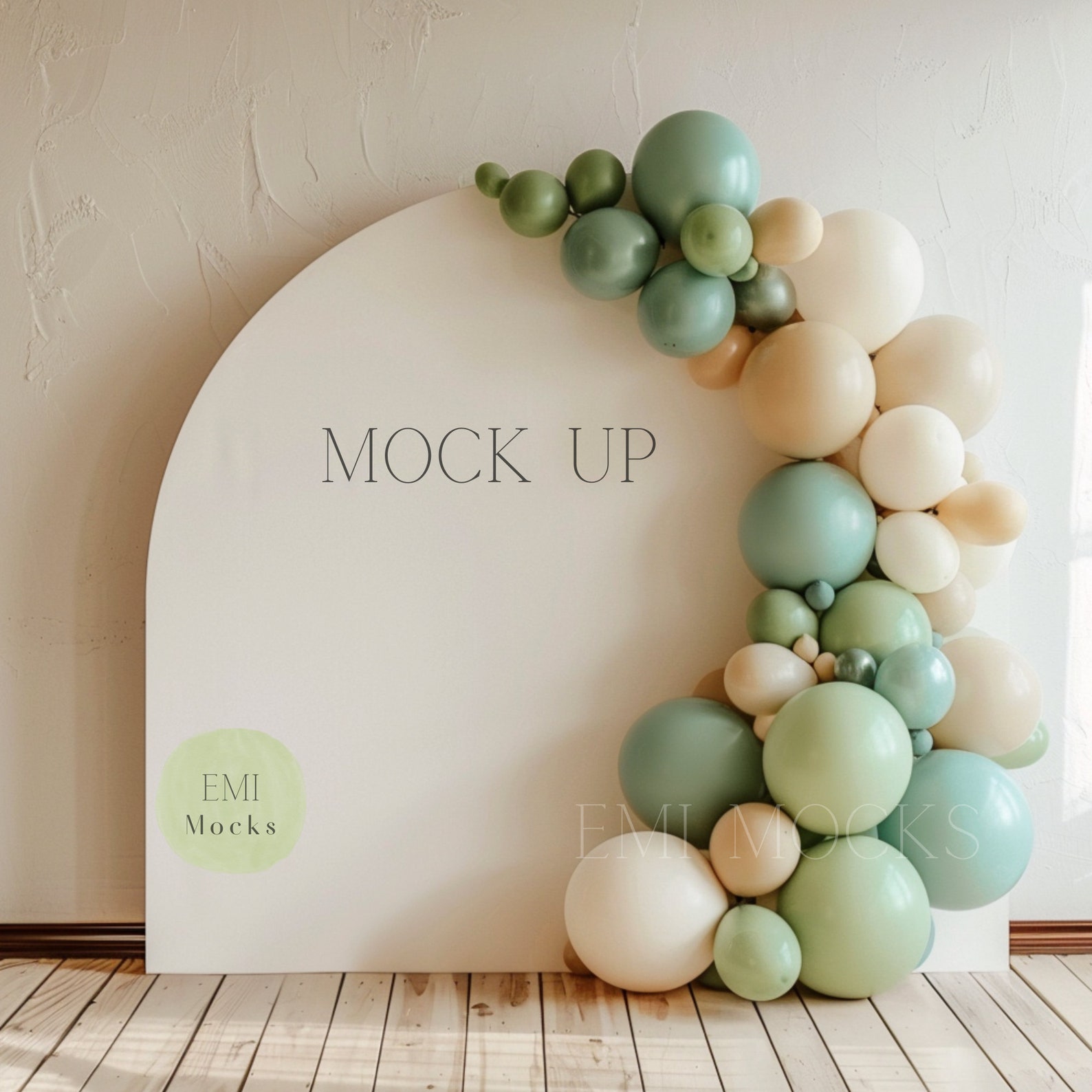 Balloon Arch Backdrop Mock up - Balloon Mock up - Balloon Backdrop Mock ...