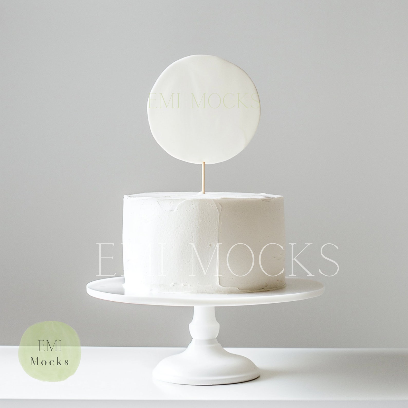 Cake Topper Mockup Cake Topper Cake Mock up Minimalist Cake Topper ...