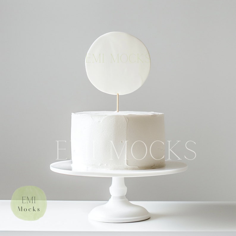 Cake Topper Mockup Cake Topper Cake Mock up Minimalist Cake Topper ...