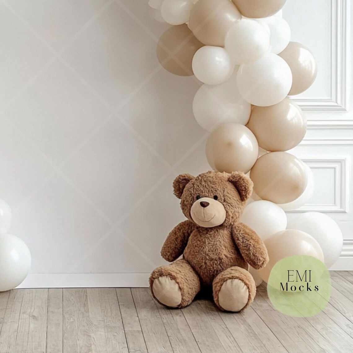Balloon Backdrop Mock up - Digital Download- We Can Bearly Wait Baby ...