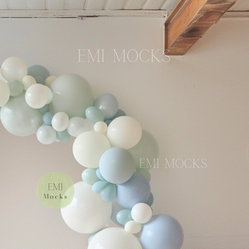 Balloon Arch Backdrop Mock up - Balloon Mock up - Balloon Backdrop Mock ...