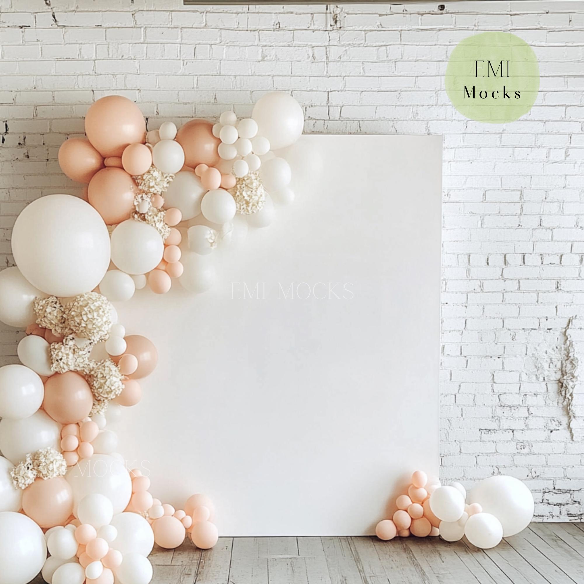 Balloon Arch Backdrop Mock up - Balloon Mock up - Balloon Backdrop Mock ...