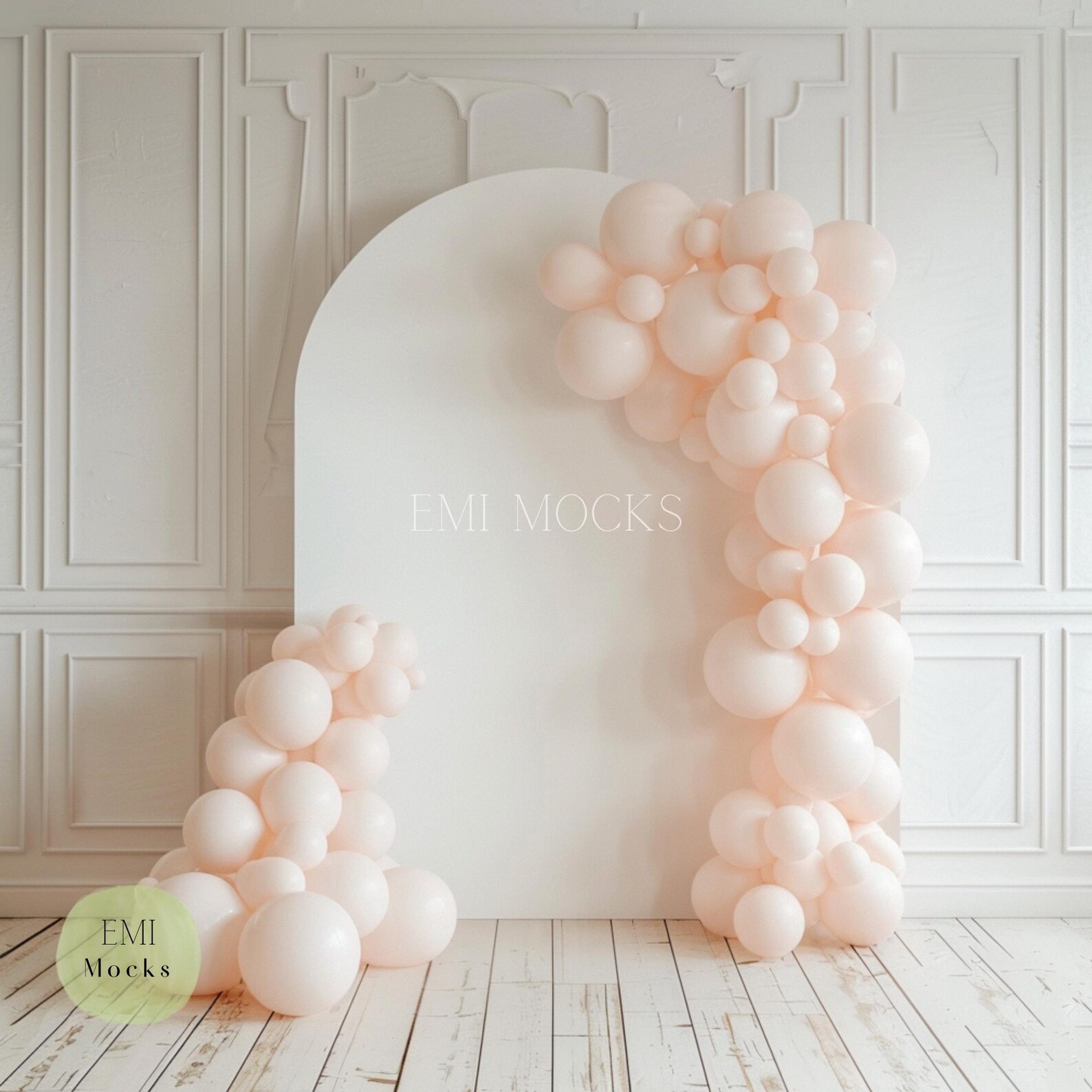 Balloon Arch Backdrop Mock up - Balloon Mock up - Balloon Backdrop Mock ...