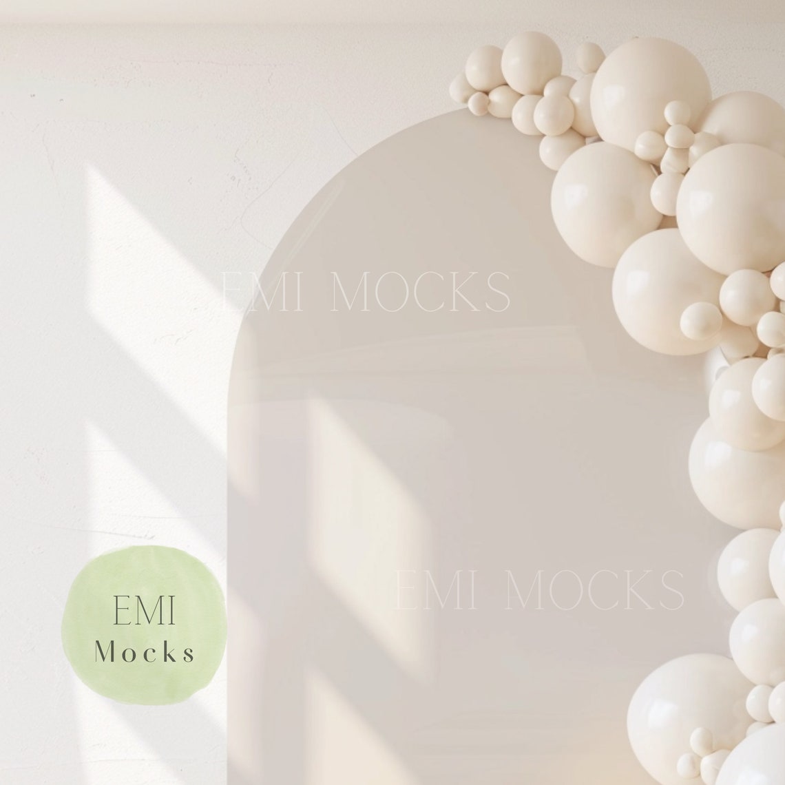 Balloon Arch Backdrop Mock up - Balloon Mock up - Balloon Backdrop Mock ...