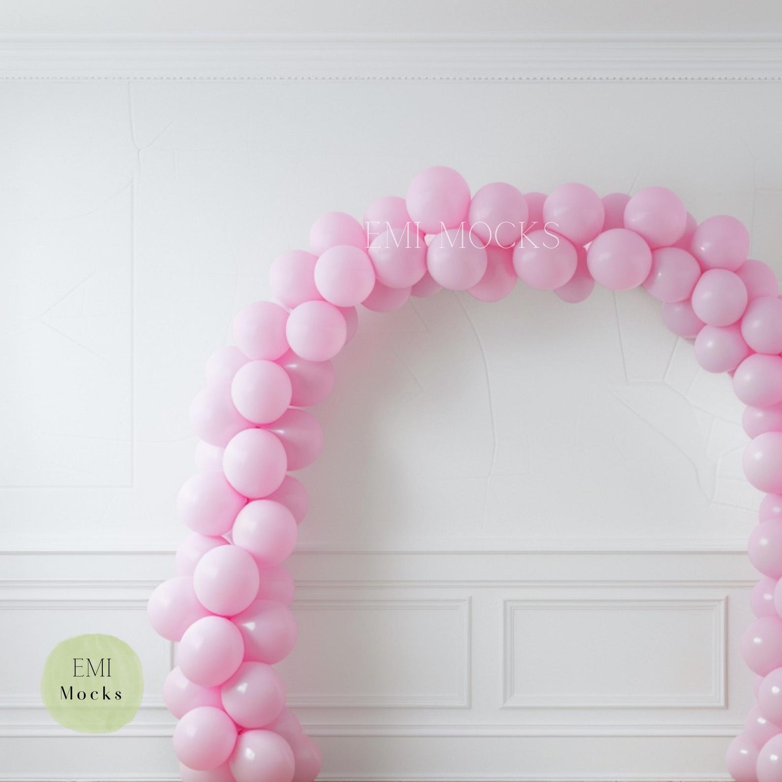 Balloon Arch Backdrop Mock up - Balloon Mock up - Balloon Backdrop Mock ...