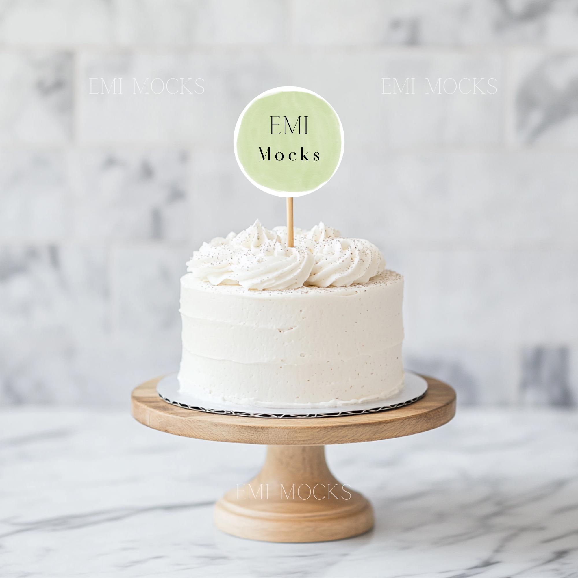 Cake Topper Mockup - Cake Topper - Cake Mock up - Minimalist Cake ...