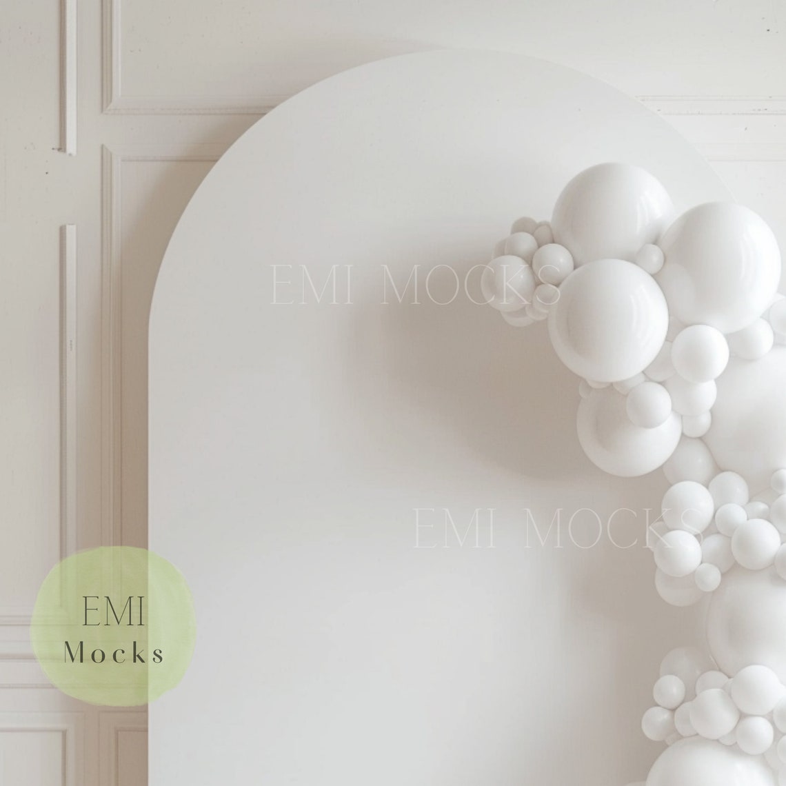 Balloon Arch Backdrop Mock up - Balloon Mock up - Balloon Backdrop Mock ...