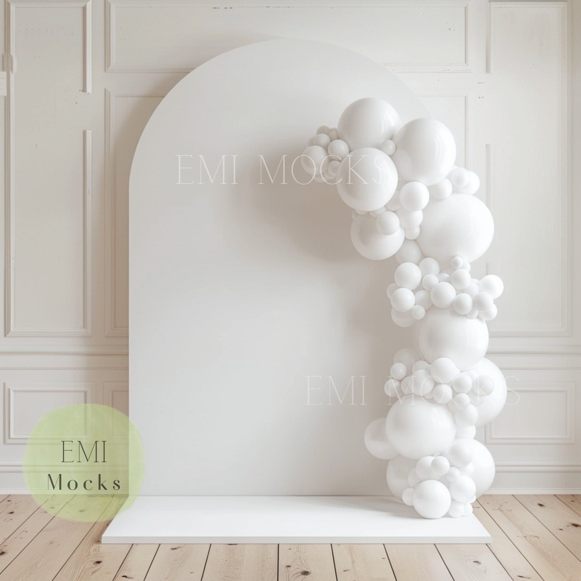 Balloon Arch Backdrop Mock up - Balloon Mock up - Balloon Backdrop Mock ...