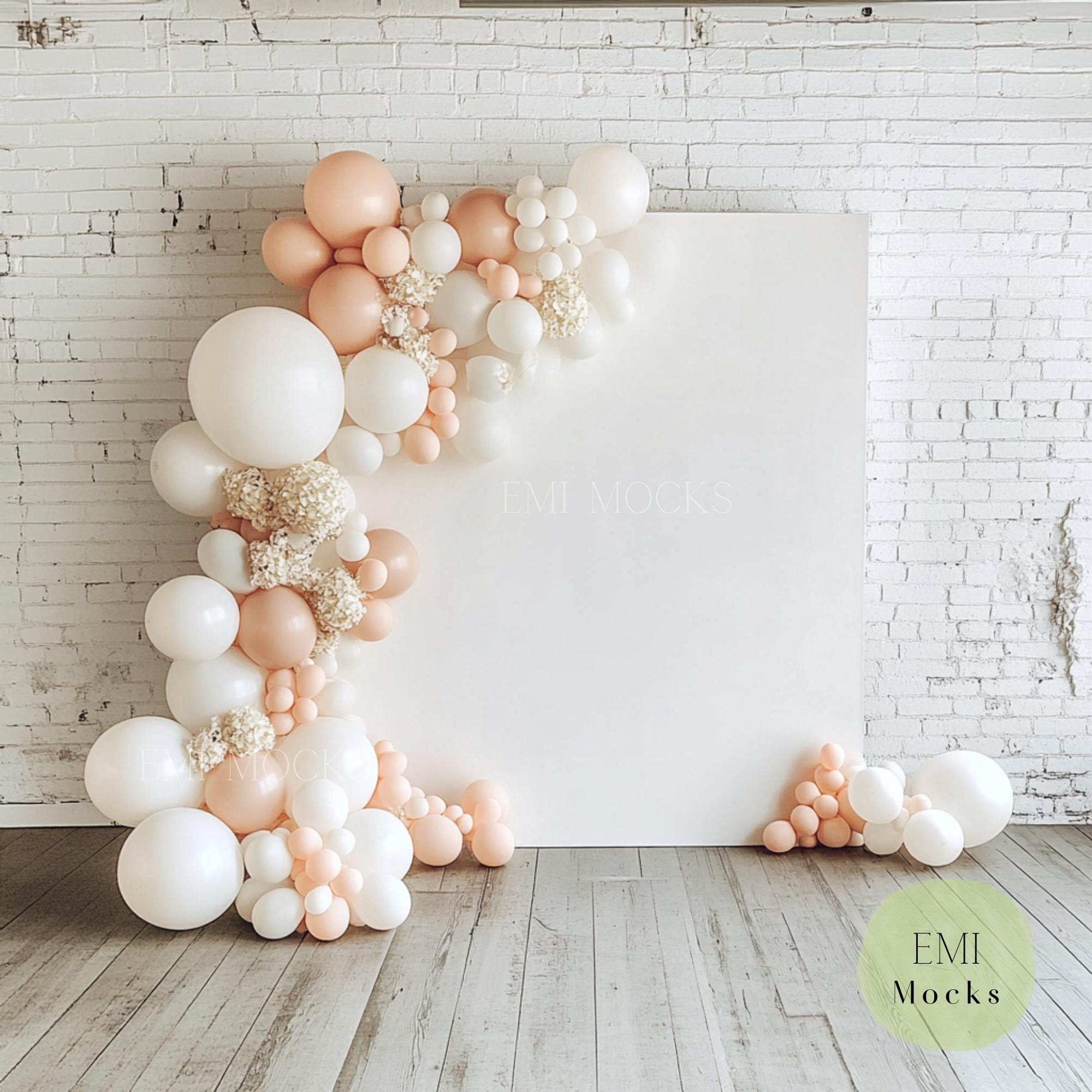 Balloon Arch Backdrop Mock up - Balloon Mock up - Balloon Backdrop Mock ...