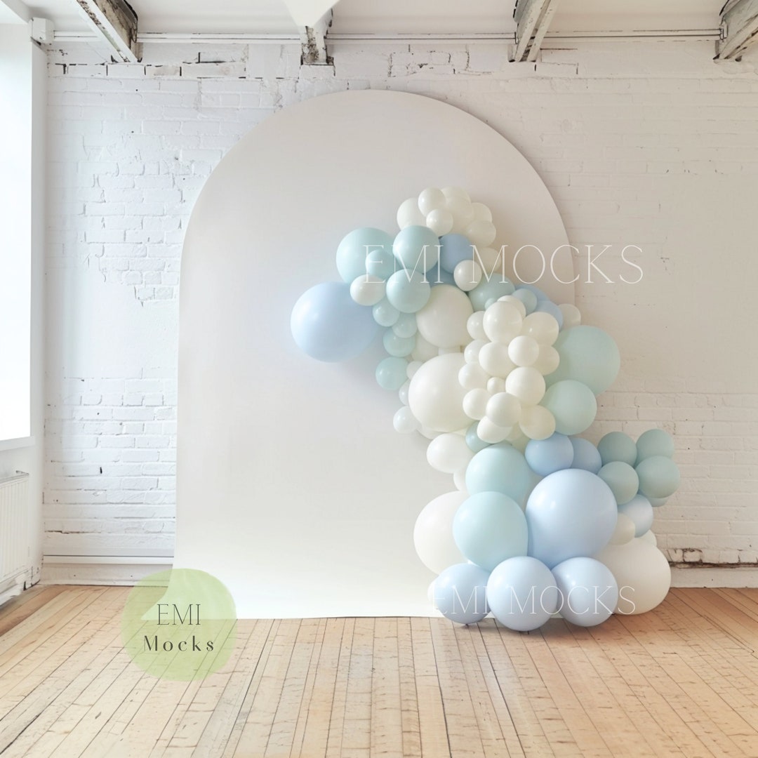 Balloon Arch Backdrop Mock up - Balloon Mock up - Balloon Backdrop Mock ...