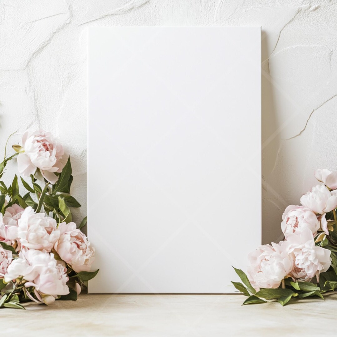 Floral 5x7 Digital Download Mockup - Floral Digital Download Invite ...