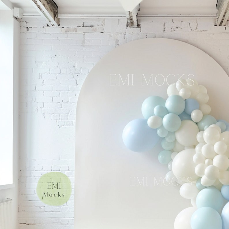 Balloon Arch Backdrop Mock up Balloon Mock up Balloon Backdrop Mock up ...