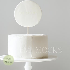 Cake Topper Mockup - Cake Topper - Cake Mock up - Minimalist Cake ...