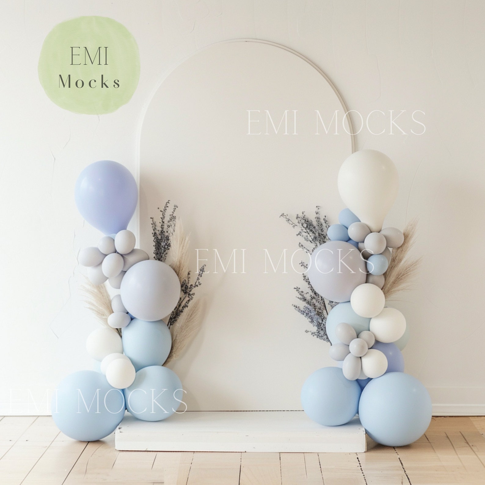 Balloon Arch Backdrop Mock up - Balloon Mock up - Balloon Backdrop Mock ...