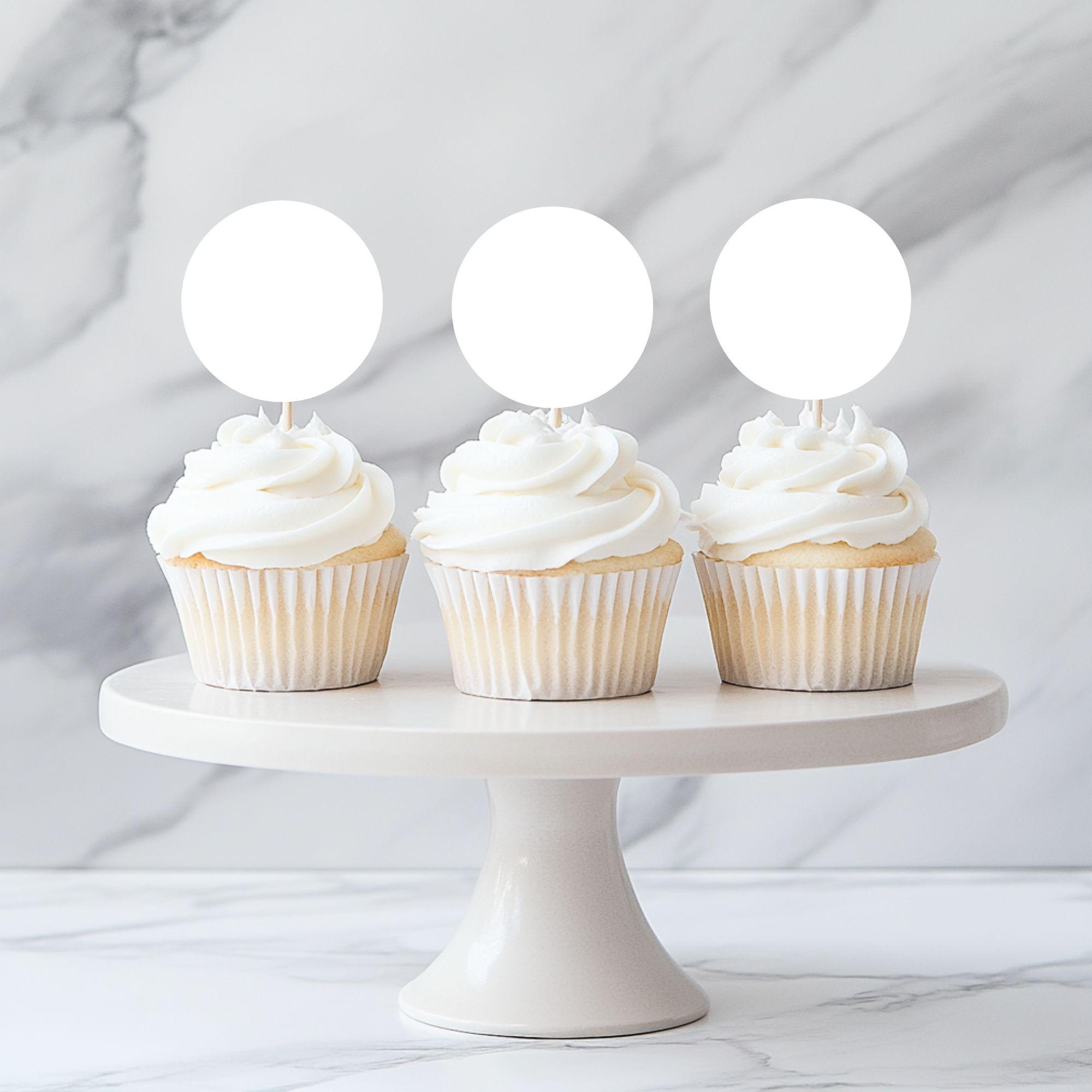 3 Cupcake Topper Mockup - Cupcake Mockup - Topper Mockup - Circle ...