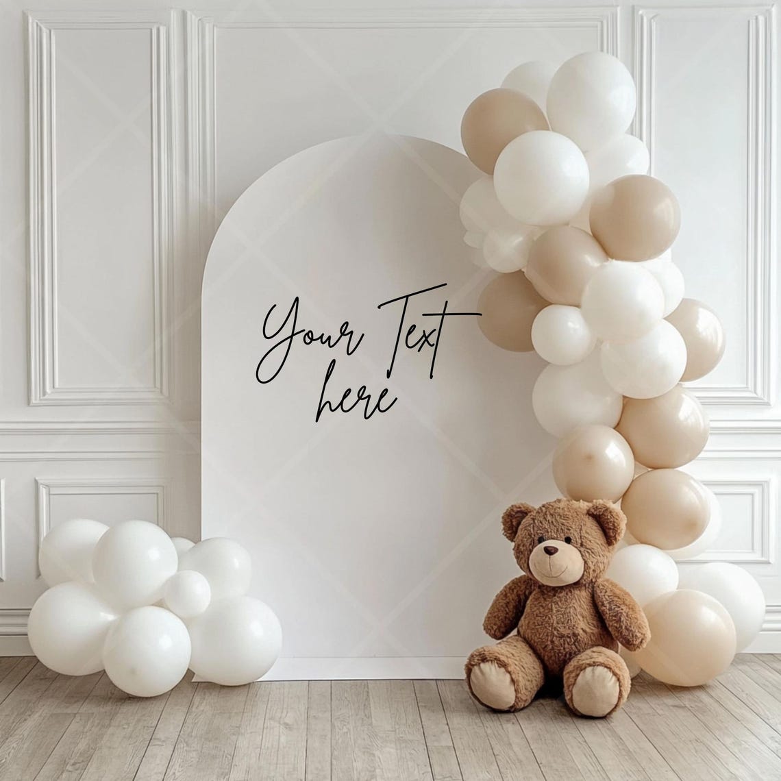 Balloon Backdrop Mock up - Digital Download- We Can Bearly Wait Baby ...
