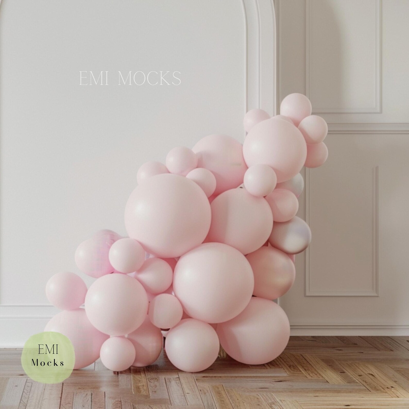Balloon Arch Backdrop Mock up - Balloon Mock up - Balloon Backdrop Mock ...