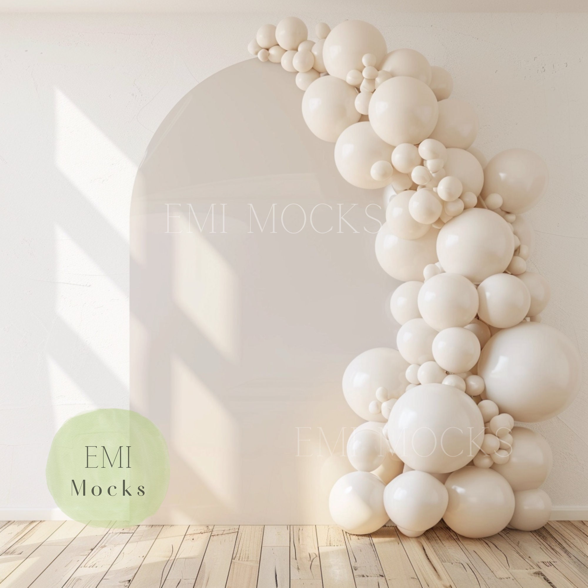 Balloon Arch Backdrop Mock up - Balloon Mock up - Balloon Backdrop Mock ...