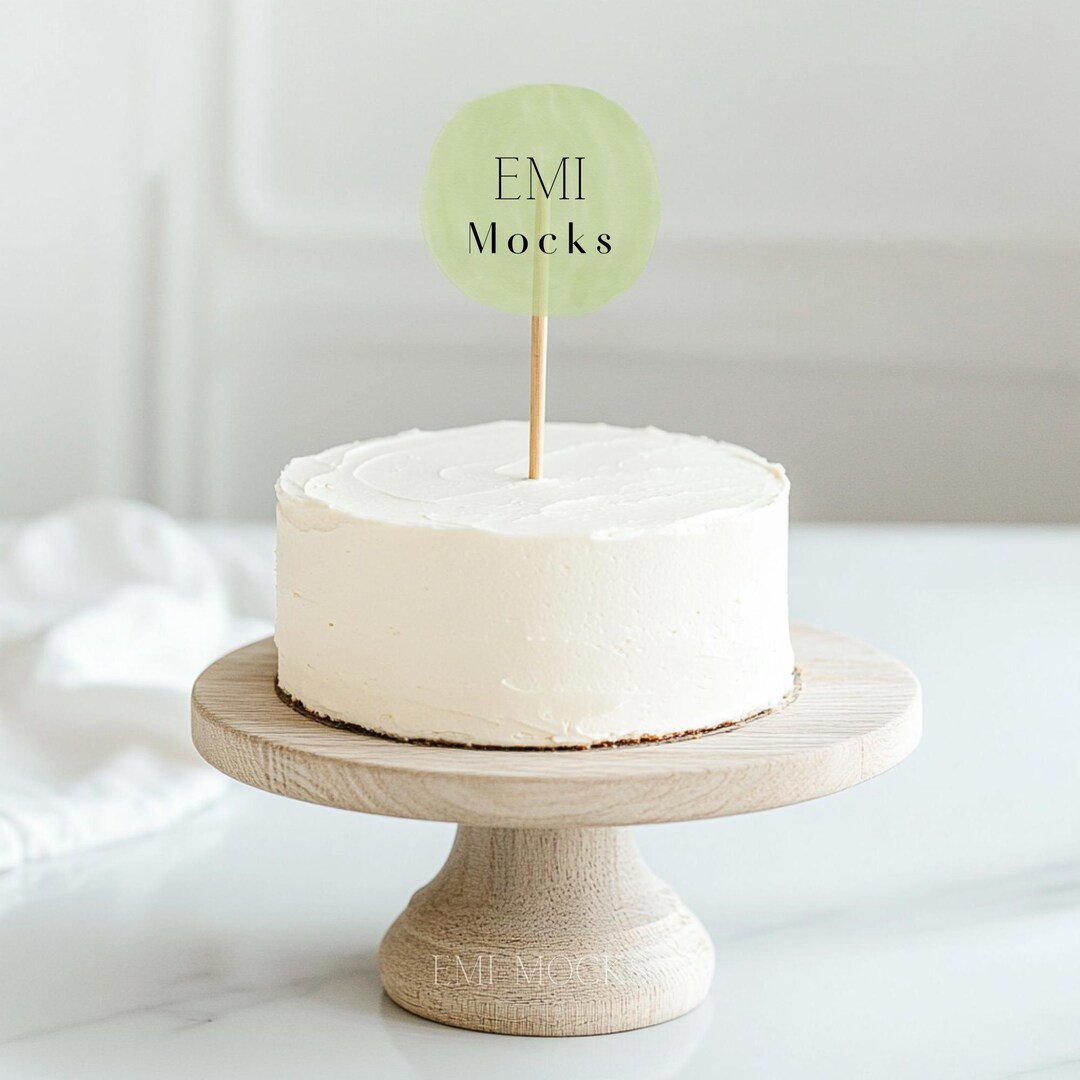 Cake Topper Mockup - Cake Topper - Cake Mock up - Minimalist Cake ...