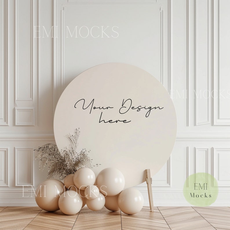 Balloon Backdrop Mock up - Balloon Mock up - Balloon Backdrop Mock up ...