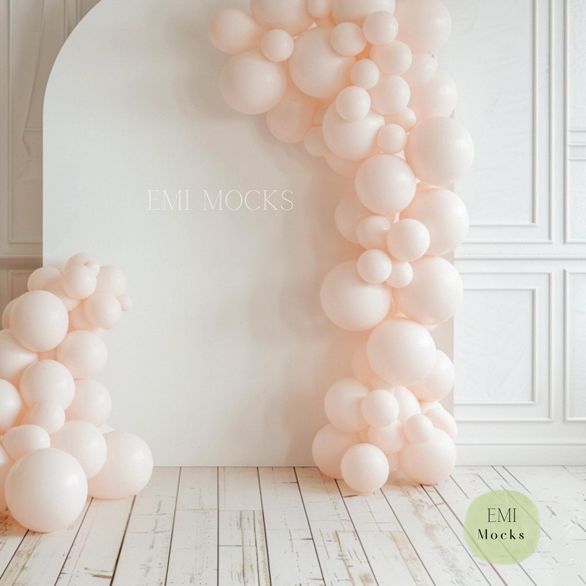 Balloon Arch Backdrop Mock up - Balloon Mock up - Balloon Backdrop Mock ...