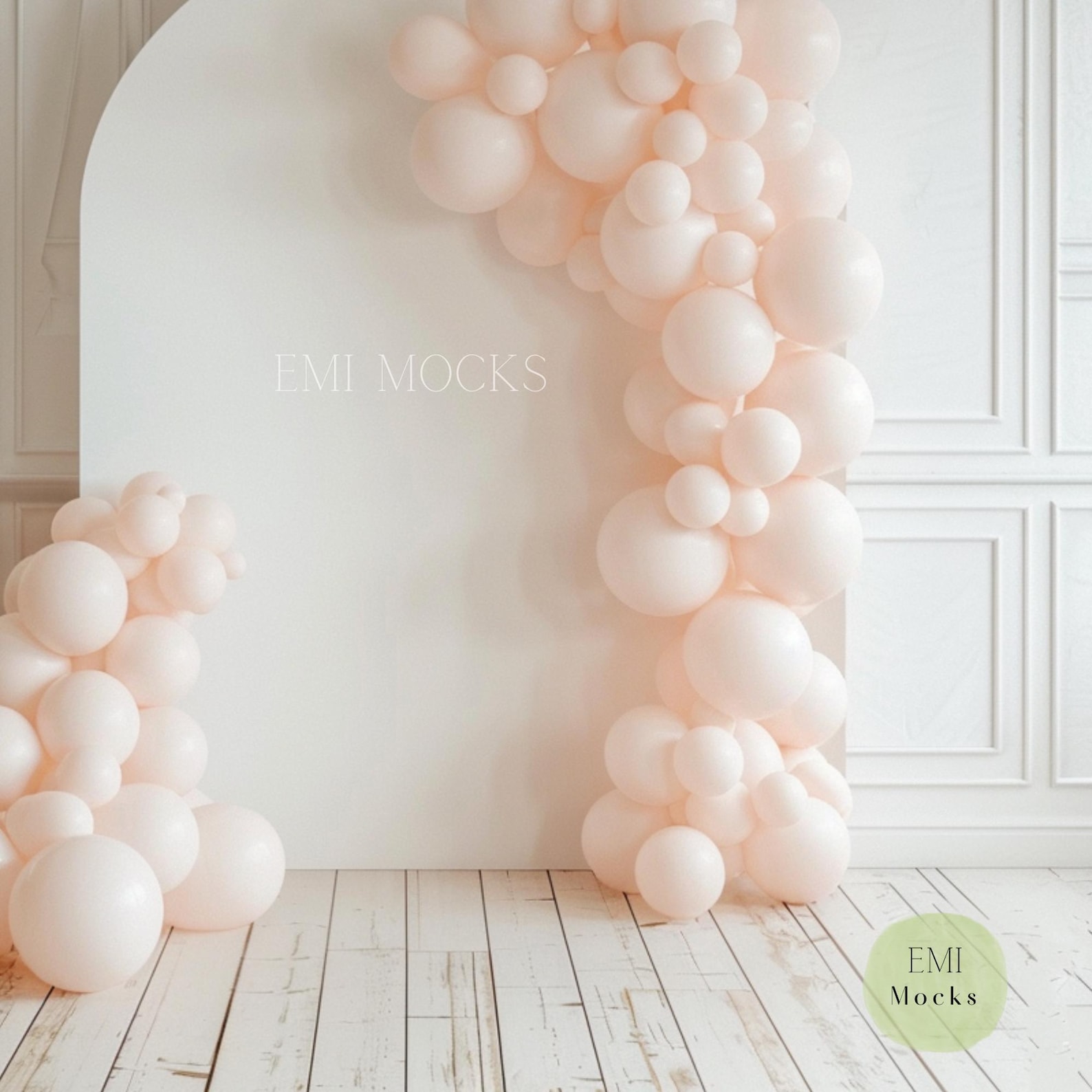 Balloon Arch Backdrop Mock up - Balloon Mock up - Balloon Backdrop Mock ...