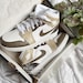 Custom Nike Air Jordan 1 Mid Sneakers - Brown and Cream Tan Beige - Etsy