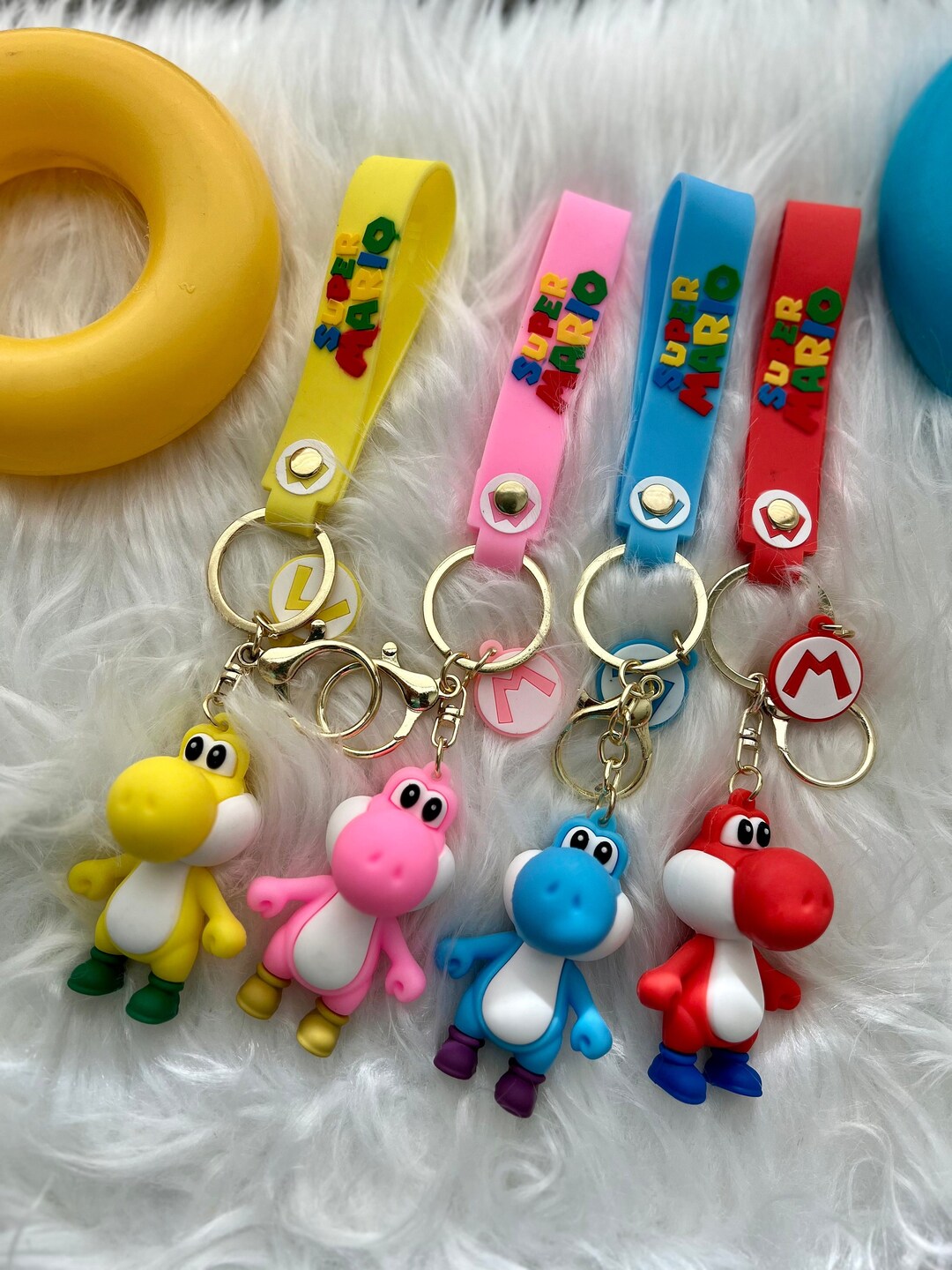 1pc Super Mario Yoshi Keychain Anime Cartoon Character - Etsy
